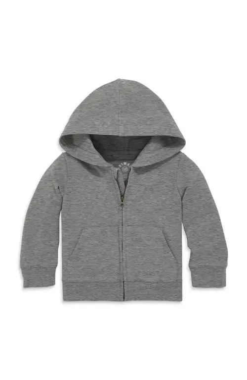 PRIMARY Baby Zip Hoodie - Heather Storm Gray