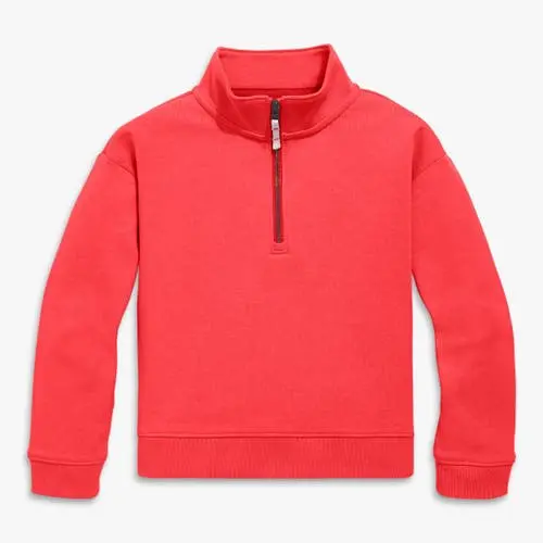 PRIMARY Quarter Zip French Terry Sweatshirt - Strawberry