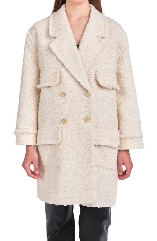 Endless Rose Double-breasted Tweed Coat