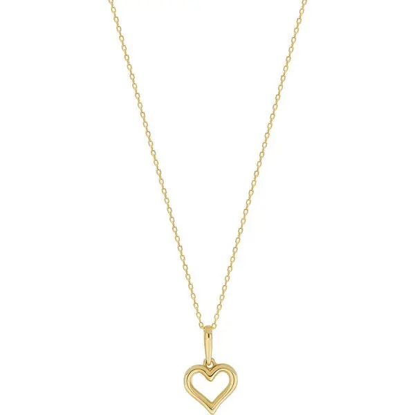 Bony Levy 14k Gold Open Heart Pendant Necklace - 14k Yellow Gold