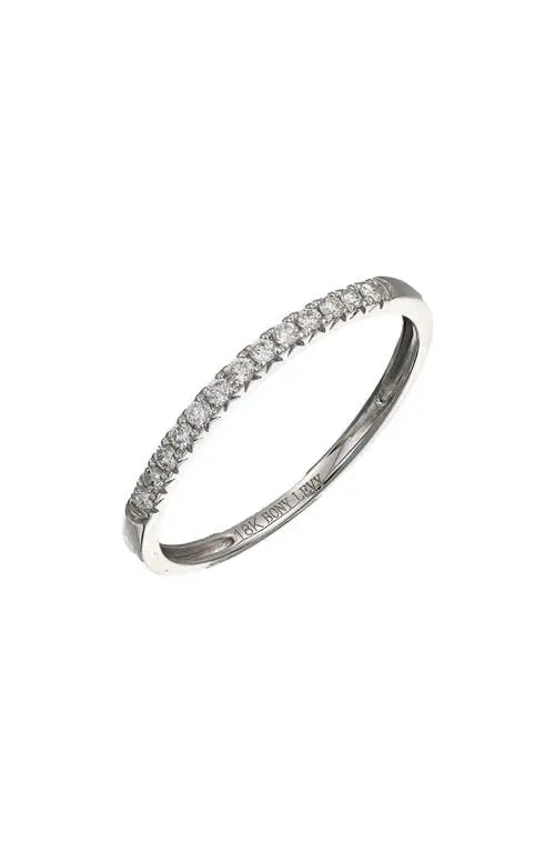 Bony Levy 18k Gold Diamond Stack Ring - 18k White Gold