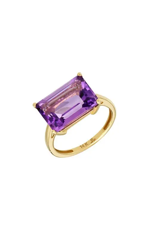 Bony Levy 14k Gold Statement Ring - 14k Yellow Gold - Amethyst