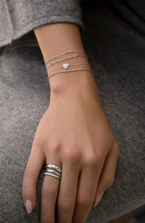 Bony Levy Mika Pavé Diamond Heart Bracelet