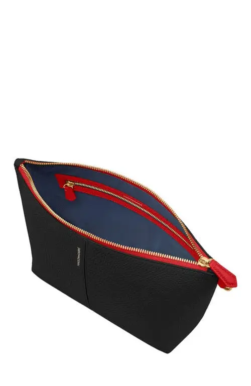 MAISON DE SABRE Small Leather Flaire Pouch - Rouge Noir