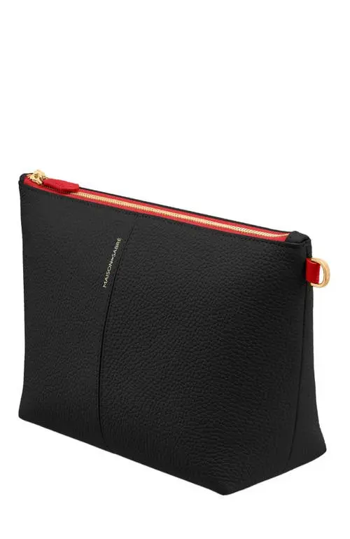 MAISON DE SABRE Small Leather Flaire Pouch - Rouge Noir