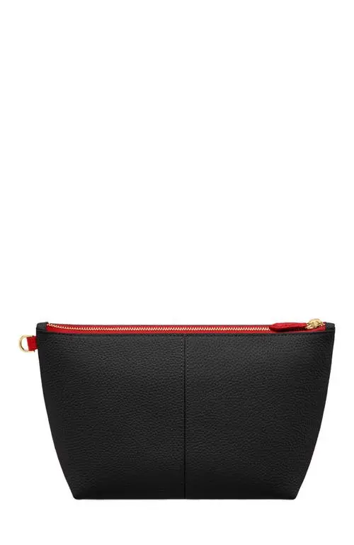 MAISON DE SABRE Small Leather Flaire Pouch - Rouge Noir