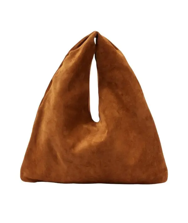 THE ROW Bindle Small Suede Tote Bag - Brown
