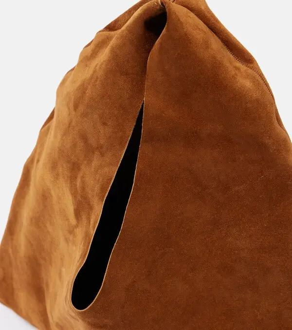 THE ROW Bindle Small Suede Tote Bag - Brown