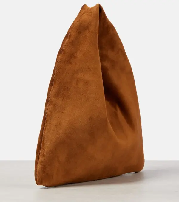 THE ROW Bindle Small Suede Tote Bag - Brown