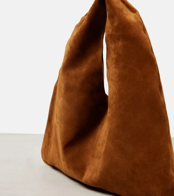 THE ROW Bindle Small Suede Tote Bag - Brown