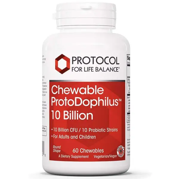 PROTOCOL FOR LIFE BALANCE Protocol Chewable Protodophilus 10 Billion 60 Chewables - One-color