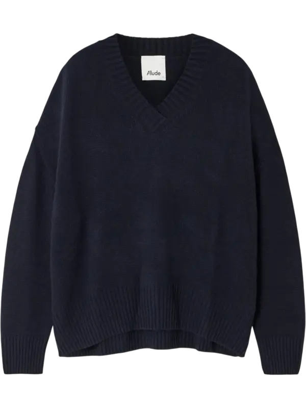 ALLUDE Cashmere V-neck Sweater