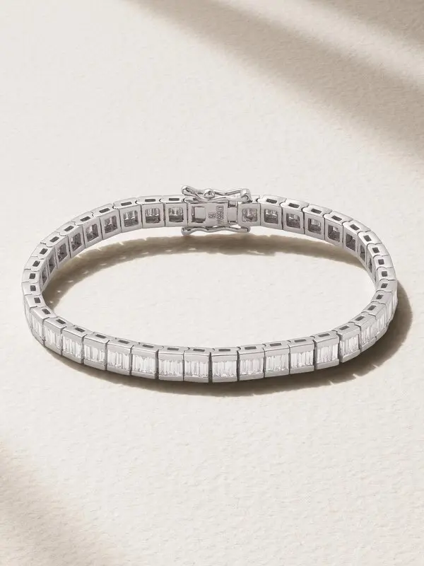 KOLOURS JEWELRY 14-karat White Diamond Tennis Bracelet - Gold