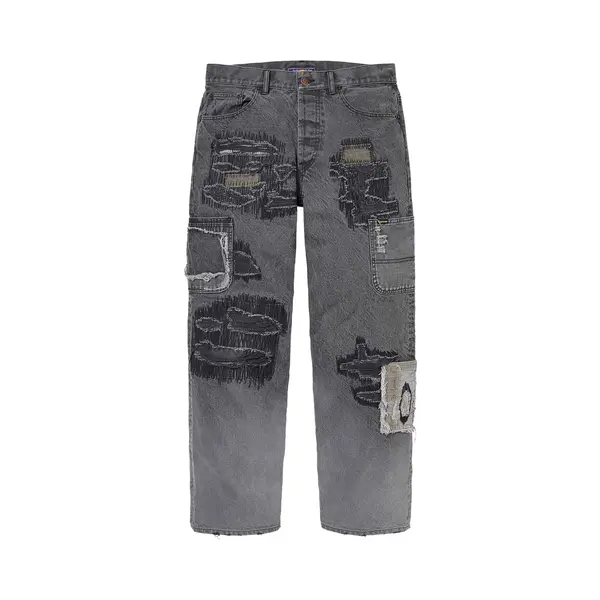 Supreme X Blackmeans Mended Loose Fit Jean - Black