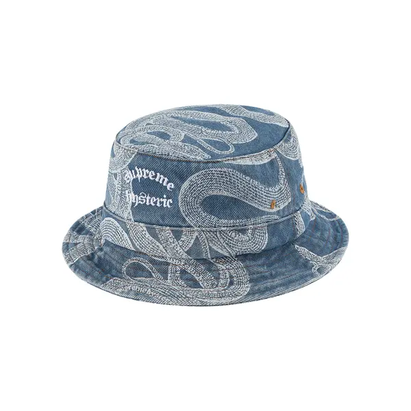 Supreme X Hysteric Glamour Snake Denim Crusher - Blue