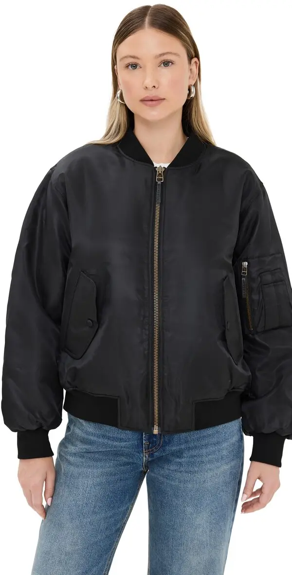 ANINE BING Leon Bomber Jacket - Black