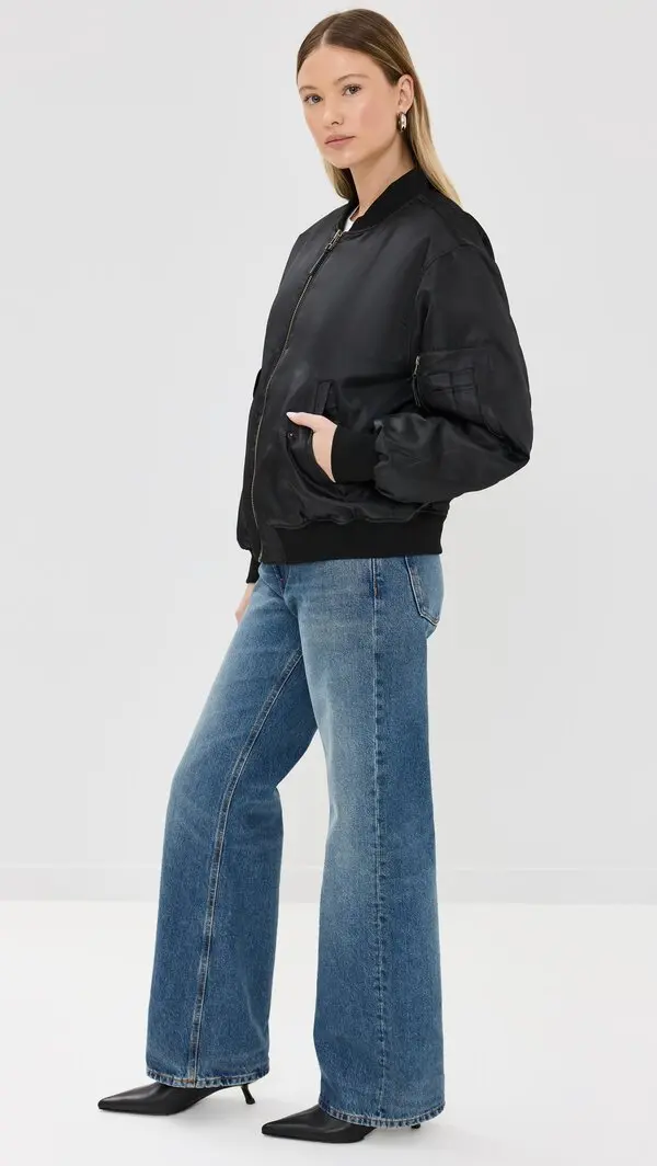 ANINE BING Leon Bomber Jacket - Black