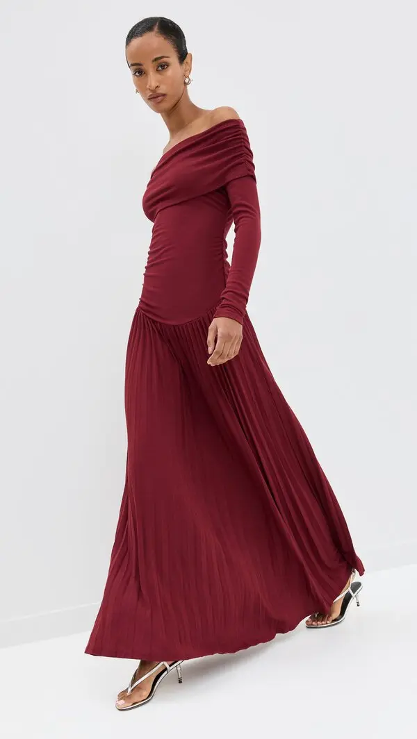 Lioness Field Of Dreams Maxi Dress - Burgundy | Editorialist