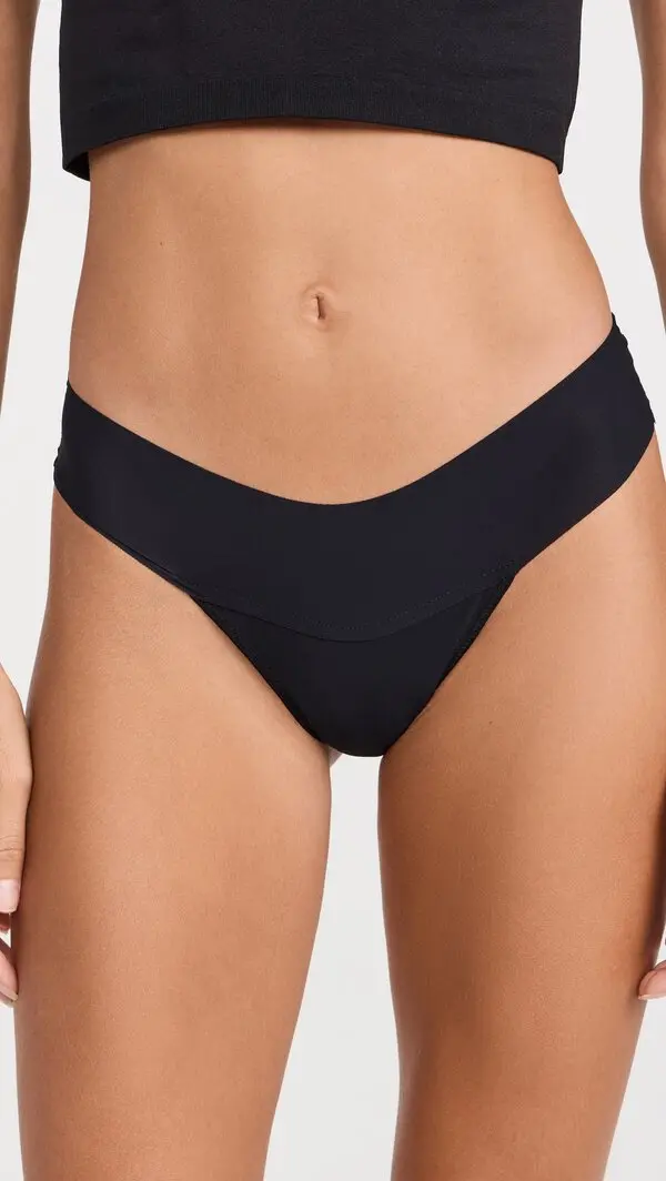 Hanky Panky Breathe Natural Thong 5 Pack - Black