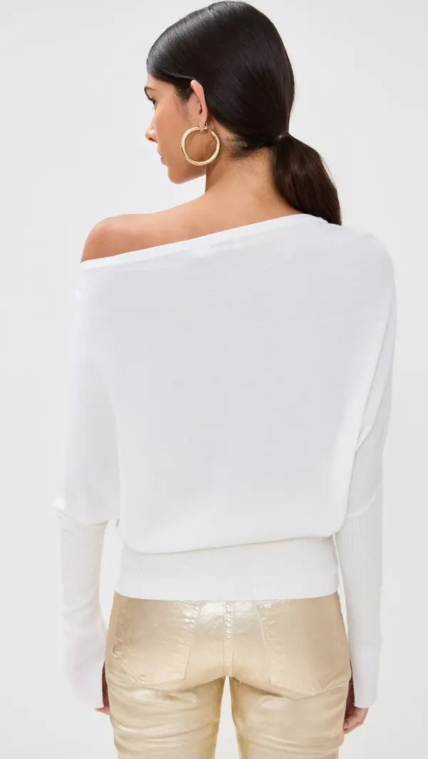 Simkhai Lavina Draped Off-shoulder Sweater - Ivory