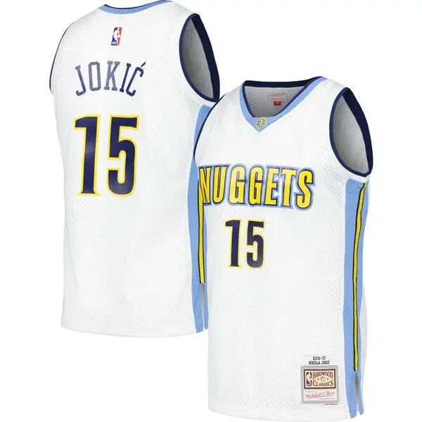 Mitchell & Ness Nikola Jokic Denver Nuggets 2016/17 Throwback Swingman Jersey - White
