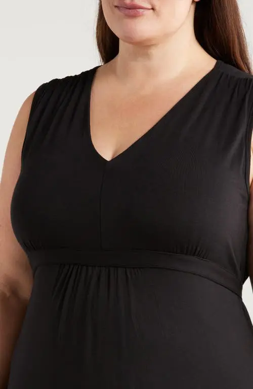 24SEVEN COMFORT APPAREL Sleeveless Maxi Dress - Black