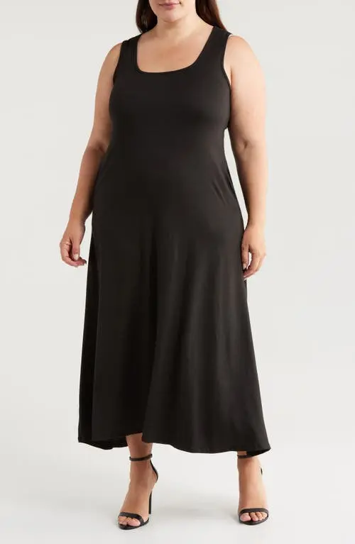 24SEVEN COMFORT APPAREL Maxi Tank Dress - Black