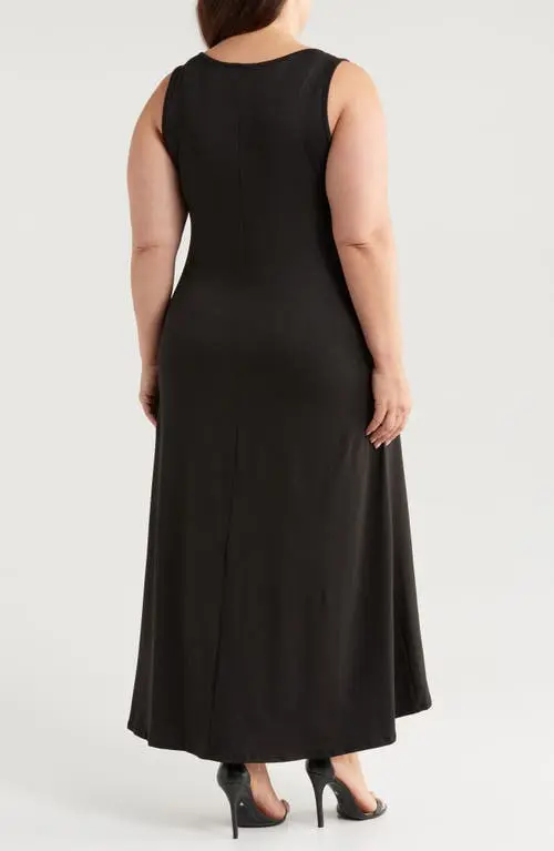 24SEVEN COMFORT APPAREL Maxi Tank Dress - Black