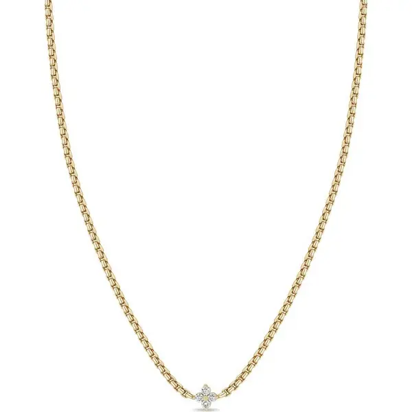 Zoe Chicco 14k Gold Diamond Pendant Necklace - 14k Yellow Gold