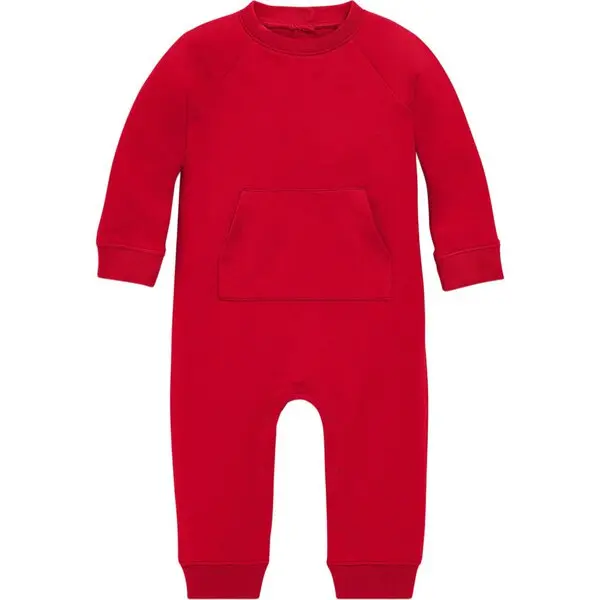 PRIMARY Baby Sweatshirt Romper - Cherry