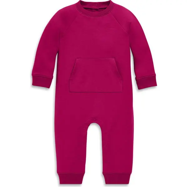 PRIMARY Baby Sweatshirt Romper - Raspberry