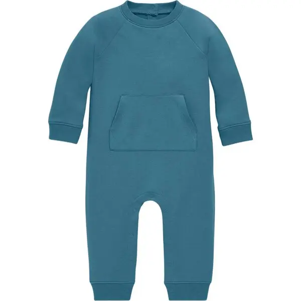 PRIMARY Baby Sweatshirt Romper - Slate Blue