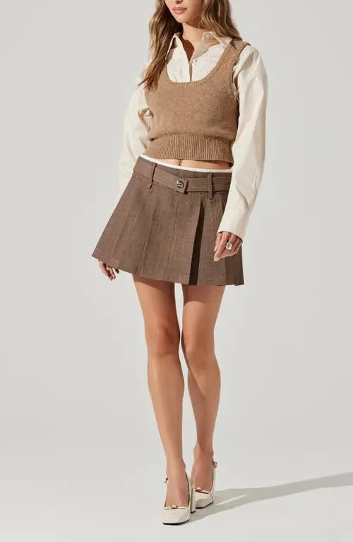 Astr The Label Eirwen Pleated Miniskirt