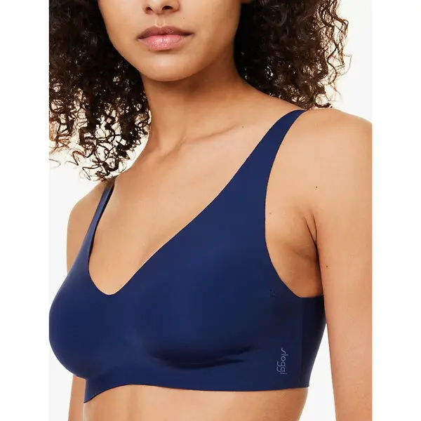 SLOGGI Zero Feel 2.0 Soft Non-wired Stretch-woven Bra L - Navy Blue