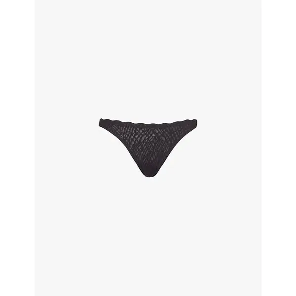 SLOGGI Zero Feel Bliss Lace Thong - Black