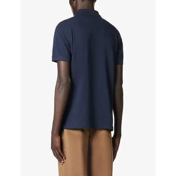 Barbour Crest-embroidered Regular-fit Cotton-piqué Polo Shirt - New Navy