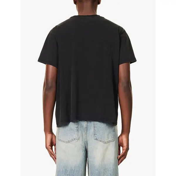 FOUND Patchwork Graphic-print Relaxed-fit Cotton-jersey T-shirt
