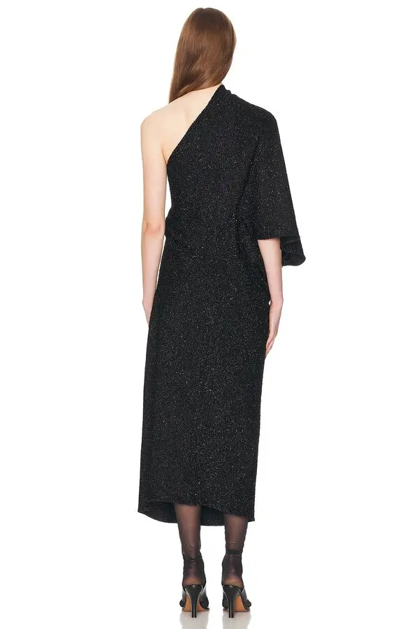 the row off the shoulder dress The row Black Off The Shoulder Dress