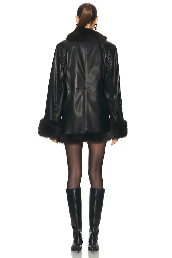 Nour Hammour Phoebe Leather Jacket