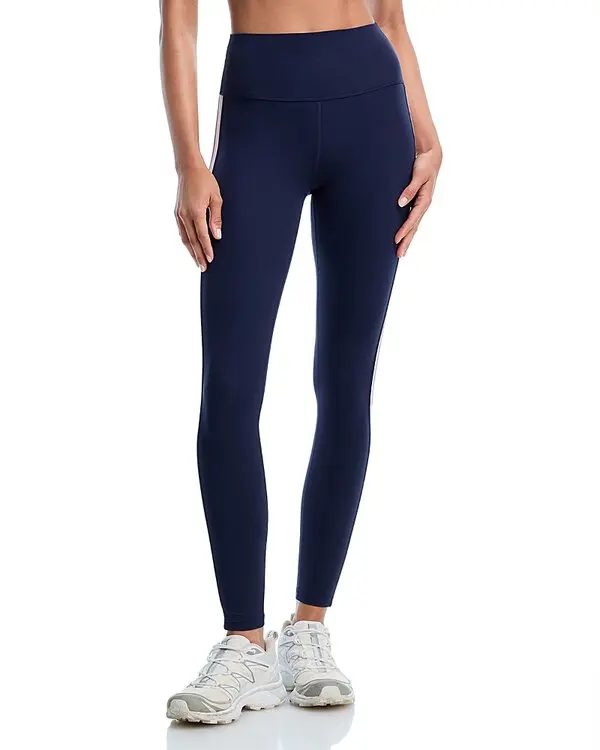 Splits59 Margot Rigor Leggings With Contrast Stripe Detail - Indigo/blush