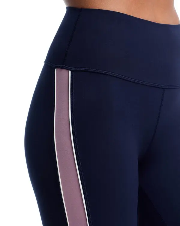 Splits59 Margot Rigor Leggings With Contrast Stripe Detail - Indigo/blush