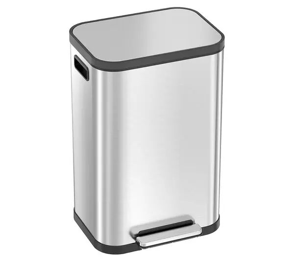 ITOUCHLESS Prox Softstep Stainless Steel Trash Can 13.2 Gallon - Silver
