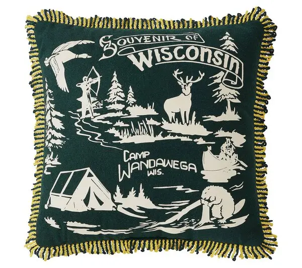 MAKERS COLLECTIVE Camp Wandawega Souvenir Fring Ed Pillow - One-color