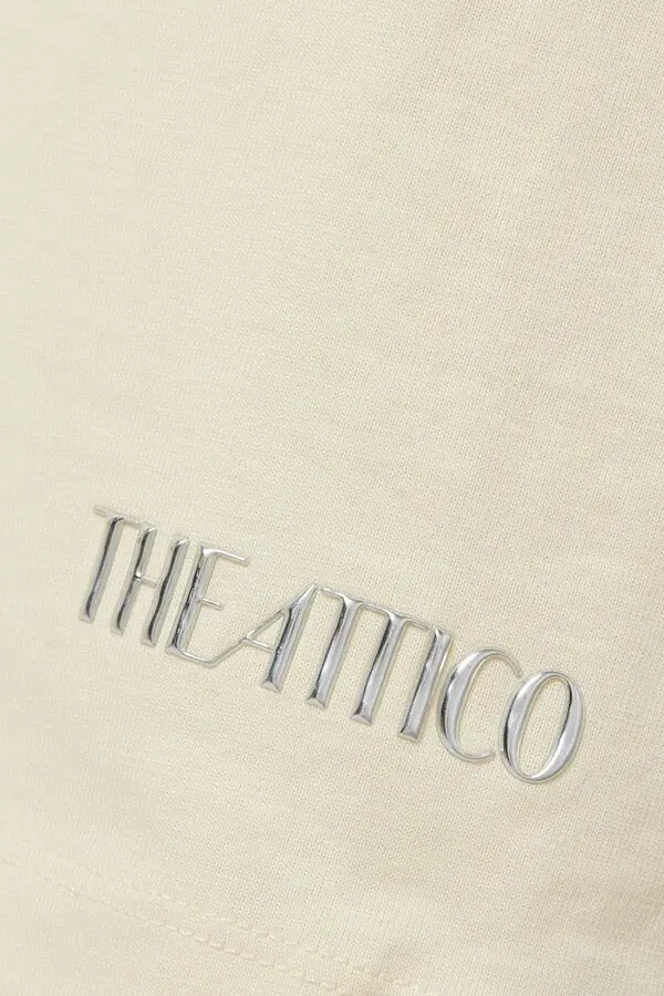 Attico Half-zip Cotton-jersey T-shirt