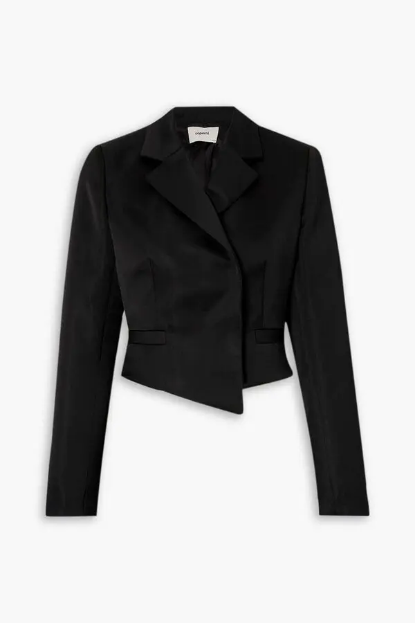 Coperni Double-breasted Cropped Blazer - Black