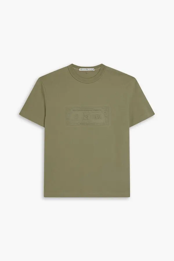 Alexander Wang Embossed Cotton-jersey T-shirt