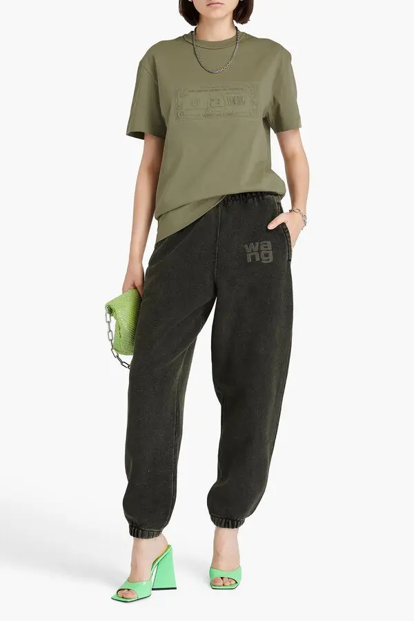 Alexander Wang Embossed Cotton-jersey T-shirt