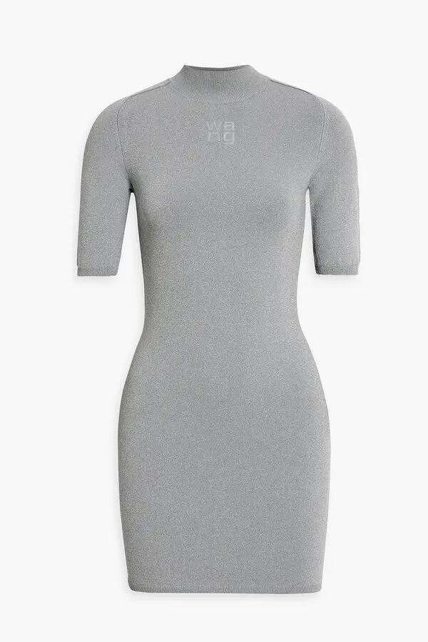 Alexander Wang Logo-print Knitted Mini Dress