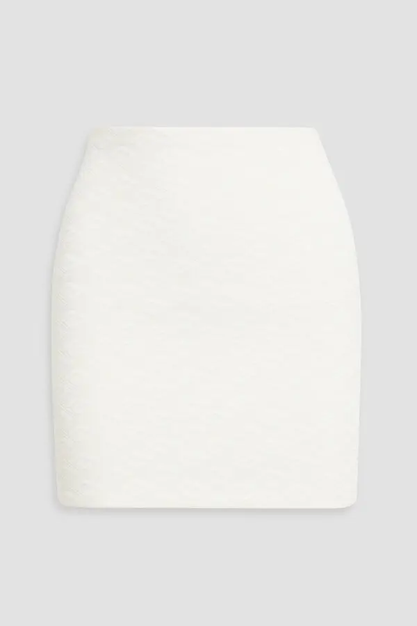 Alexander Wang Jacquard-knit Mini Skirt - Cream