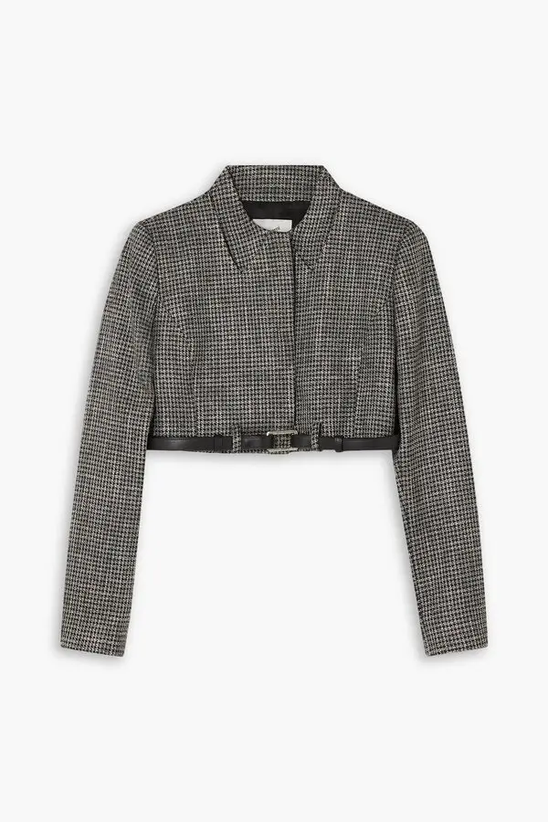 Coperni Belted Cropped Tweed Jacket